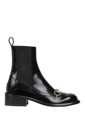 GUCCI Horsebit Patent Leather Boots