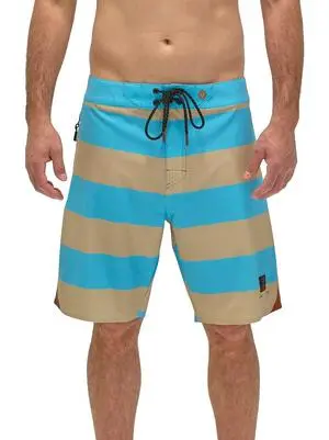 VAST Striped Stretch Board Shorts - Multi Stripe