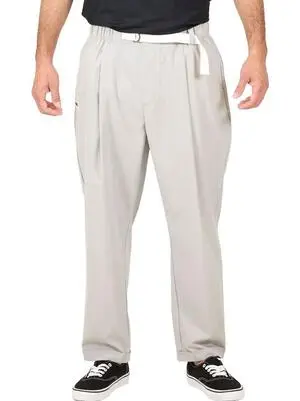 VAST Featherlight Loose Fit Belted Pants - Cool Grey