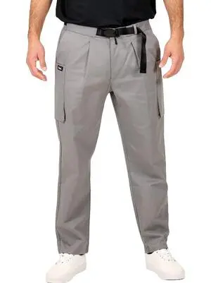 VAST Belted Twill Cargo Pants - Heather Grey