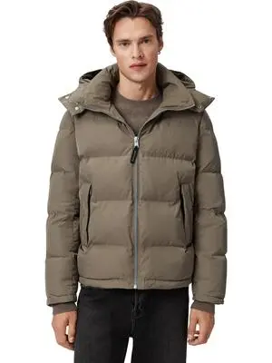 ALLSAINTS Marlo Ramskull Puffer Jacket - Gull Brown