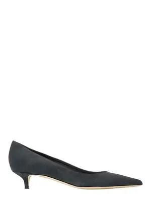 JIMMY CHOO Amelia Suede Kitten Heel Pumps - Grey