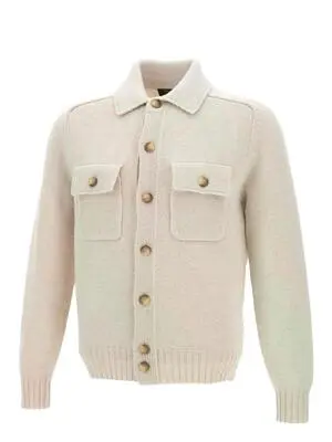 GRAN SASSO Buttoned-up Patch-pocket Jacket - Neutrals