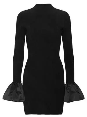 ROTATE BY BIRGER CHRISTENSEN Cut-out Knit Mini Dress - Black