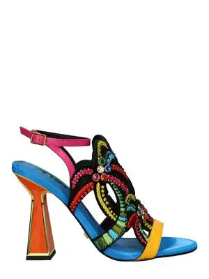 KAT MACONIE 105mm Kiawa Embellished Sandals - Blue