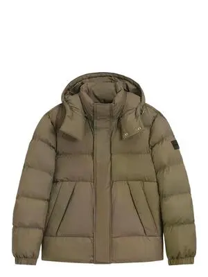BOSS Quilted Hooded Jacket - Brown