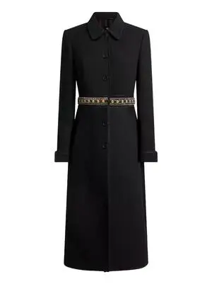 Etro Jewel-embellished Wool Coat - Black