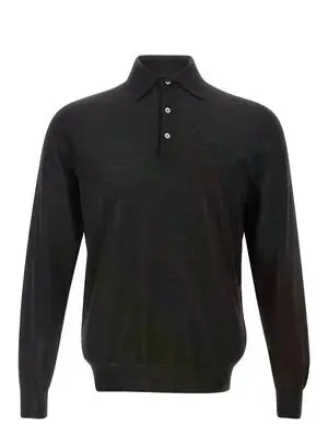 FILIPPO DE LAURENTIIS Buttoned Polo Shirt - Black