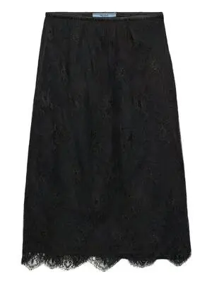 Prada Lace Mini Skirt - Black