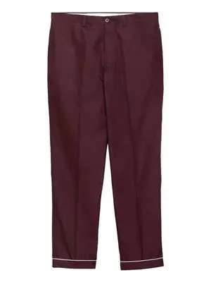 PRADA Piped-Trim Cotton Trousers