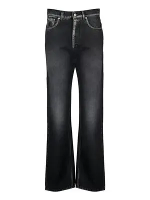 Moschino Faded Five-pocket Jeans - Black