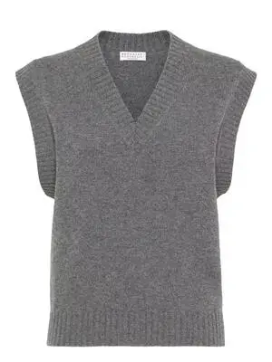 Brunello Cucinelli Knit Vest - Grey