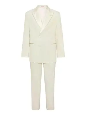 Brunello Cucinelli Peak-lapel Double-breasted Suit - Neutrals