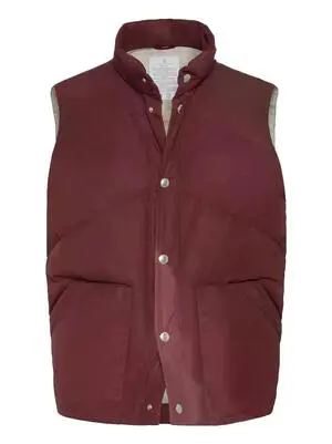 Brunello Cucinelli Padded Buttoned Gilet - Red