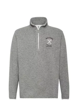 Brunello Cucinelli Half-zip Embroidered Sweatshirt - Grey