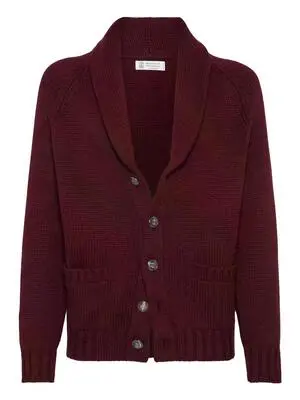 Brunello Cucinelli Shawl-collar Cardigan - Red