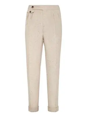 Brunello Cucinelli Pressed-crease Trousers - Neutrals