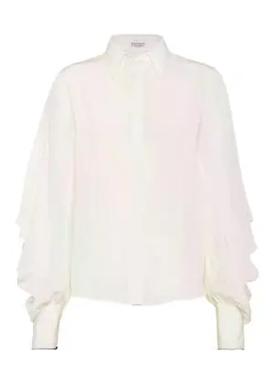 Brunello Cucinelli Silk Shirt - White