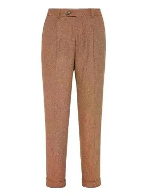 Brunello Cucinelli Button-fastening Trousers - Brown