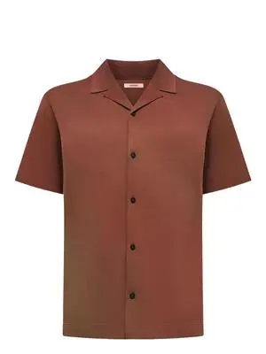 12 STOREEZ Button Pima-cotton Shirt - Red