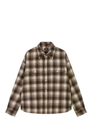 STUDIO TOMBOY Checked-pattern Shirt - Brown