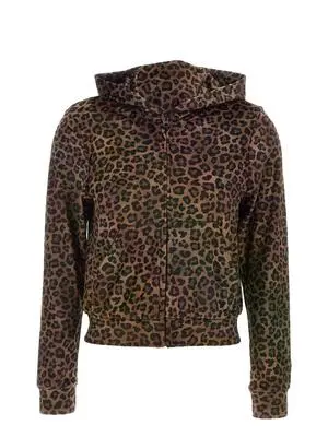 MC2 SAINT BARTH Animal-print Zip-up Hoodie - Brown