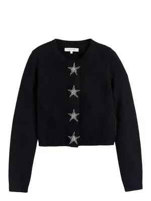 Chinti & Parker Star-embellished Cardigan - Black