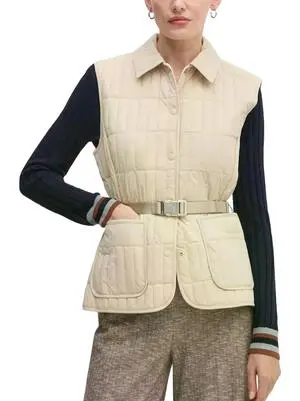Mackage Quilted Belted Gilet - Neutrals