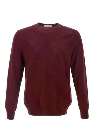 DIKTAT Diamond Pattern Sweater - Red