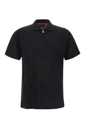 Kiton Half-zip Short-sleeve Polo Shirt - Black