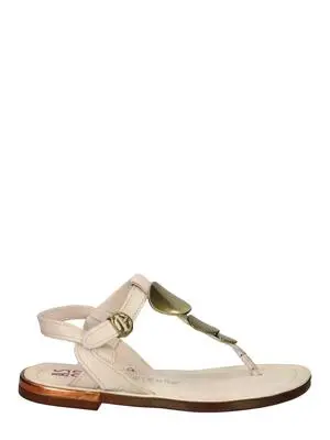 A.S.98 T-strap Leather Sandals - Neutrals