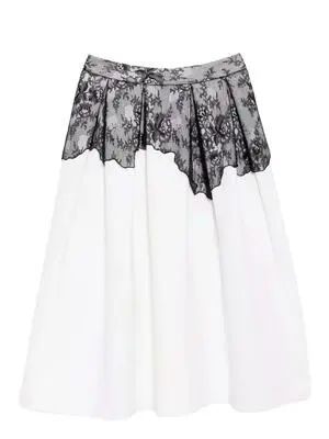 YCH Floral Lace Skirt - Neutrals