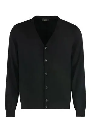 SLOWEAR Button-fastening V-neck Cardigan - Black