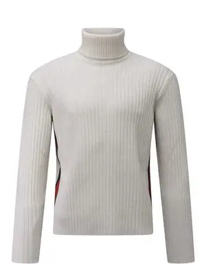 Gucci Turtleneck Sweater With Web Details - White