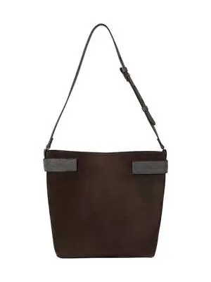 Brunello Cucinelli Shoulder Bag With Monili Detail - Brown