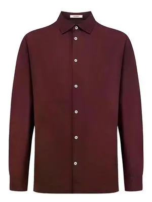 12 STOREEZ Buttoned Cotton Voile Shirt - Red