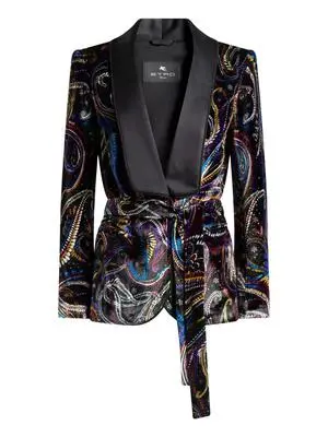 Etro Paisley Velvet Blazer - Black