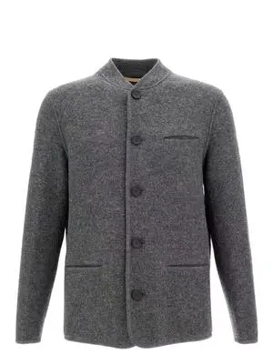 ALPE PIANO Buttoned Felted Jacket - Grey