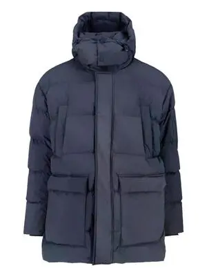 Herno Hooded Padded Coat - Blue