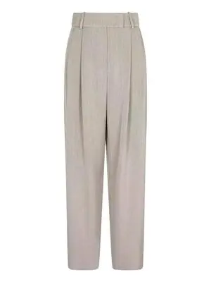 Giorgio Armani Pleated Tailored Trousers - Neutrals