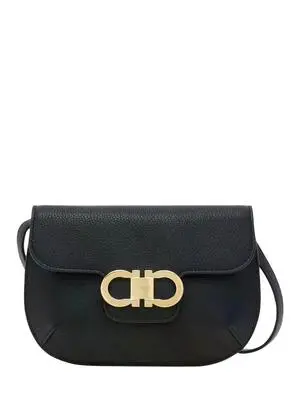 FERRAGAMO Mini Double-gancini Crossbody Bag - Black