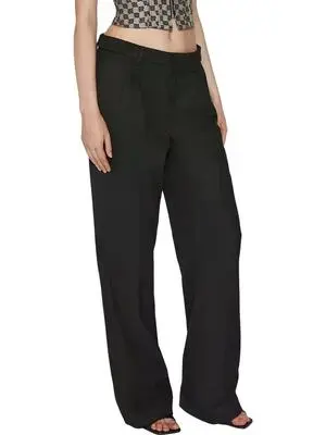 MISBHV Tailored Trousers With Zip Fastening - Black