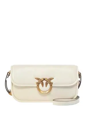 Pinko Love Birds Cross Body Bag - Neutrals