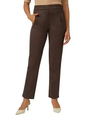 Hue Faux Suede Pants - Coffee