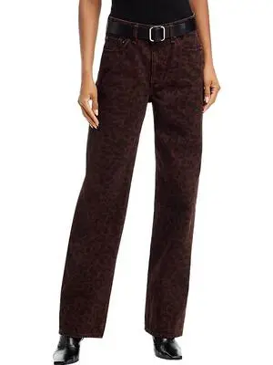Rag & Bone Shea High-rise Straight-leg Jeans - Leopard