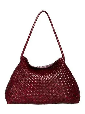 Dragon Diffusion Santa Maria Woven Shoulder Bag Bordeaux