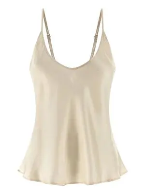 L'Agence Lexi Silk Top - Beige