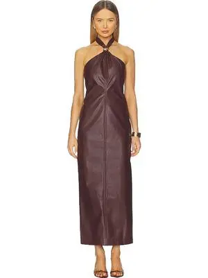 4TH & RECKLESS Rhea Faux Leather Dress - Burgundy
