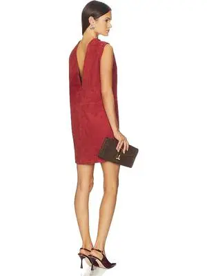 SRG Mona Suede Dress - Dark Cherry