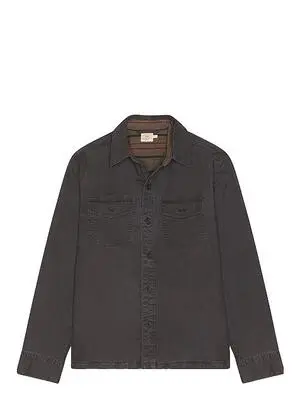 Faherty Brand Lakeside Cpo Shirt In Black - Washed Charcoal